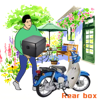 スーパーカブにリアボックスの取付けにも工夫を: CUBれてます